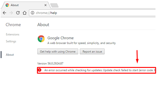 Fix To Update Google Chrome Error 3 Occurred - Techyv.com