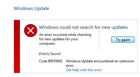 Howto Fix Windows 8 Error Code 0x80070002 Installed Sequence Failed. - Techyv.com