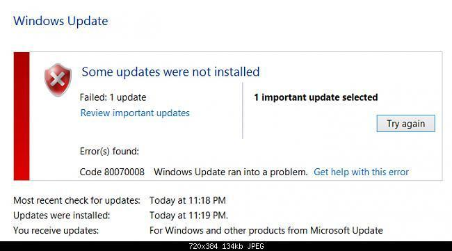 Error Code 0x80070008 While Updating Windows Fixed! - Techyv.com