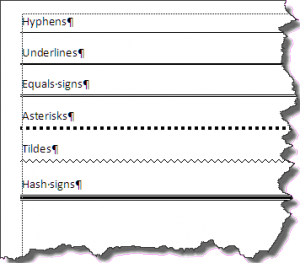 I entered three asterisks and then pressed the Enter key Word issue ...