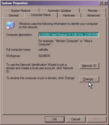 Steps To Change Windows Domain Name On Windows XP. - Techyv.com