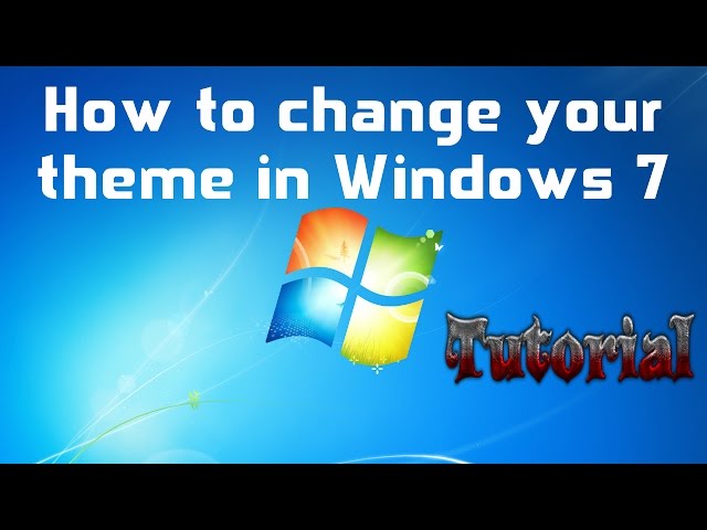 How to change your theme in Windows 7 - video tutorial by TechyV - Techyv.com