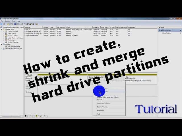 How to create, shrink and merge hard drive partitions | tutorial by TechyV - Techyv.com
