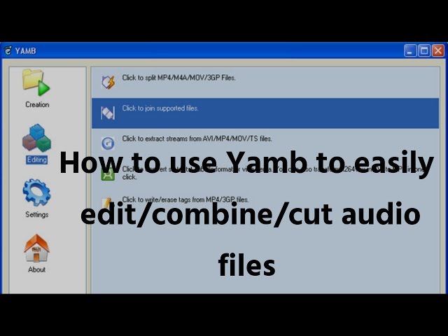 How to use Yamb to easily edit/combine/cut audio files | video tutorial by TechyV - Techyv.com