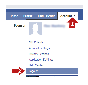 Steps to logout from facebook account - Techyv.com
