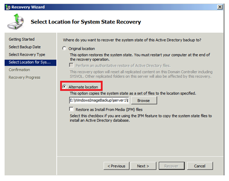 Steps to restore Windows server backup. - Techyv.com