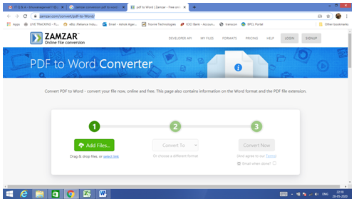 How to use Zamzar conversion pdf to word? - Techyv.com
