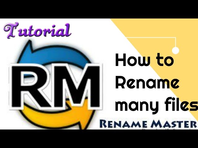 How to Rename many files with Rename Master - tutorial by TechyV ...