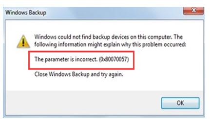 Error 0x80070057 The Parameter Is Incorrect - Techyv.com